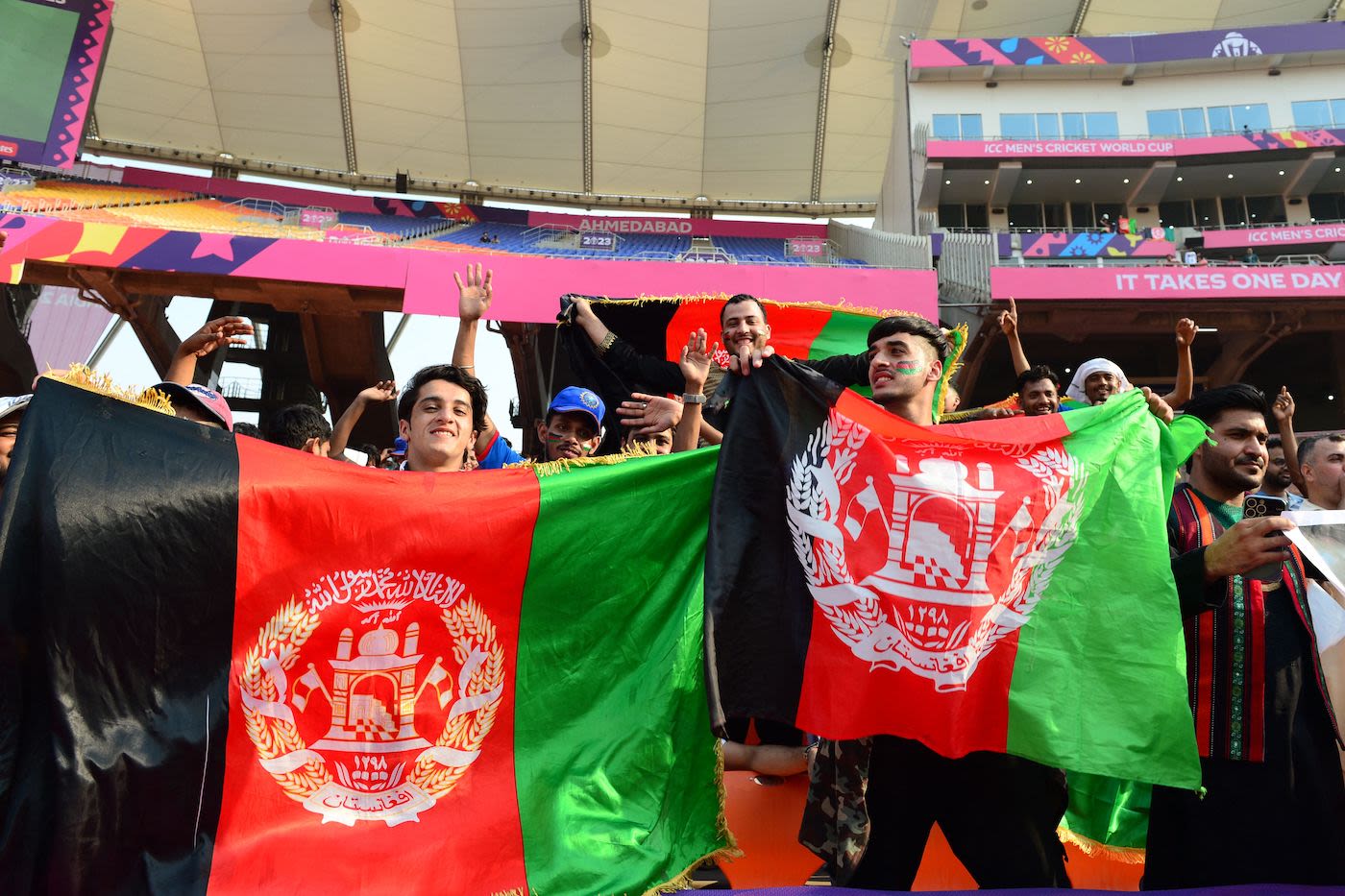 Afghanistan fans turned up to support their team in Ahmedabad ...
