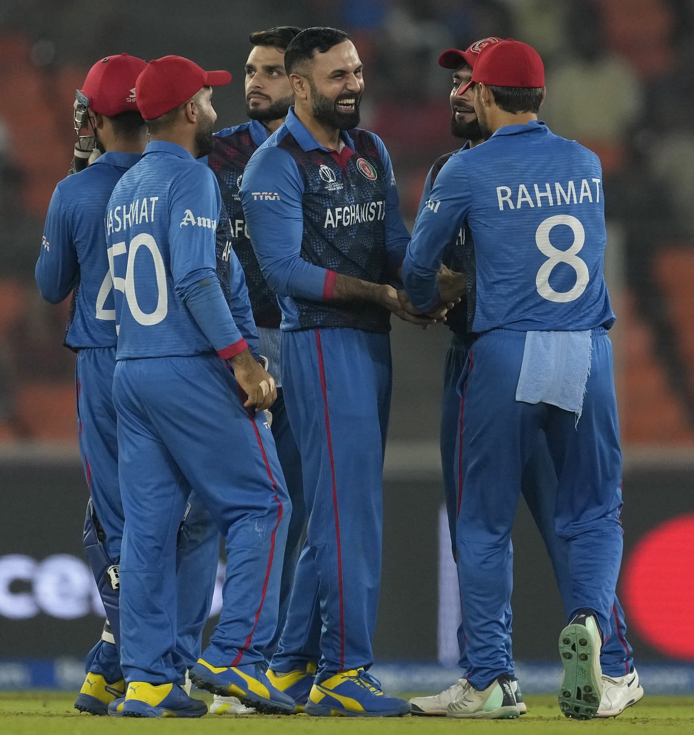 Mohammad Nabi dismissed two left-handers in the South African line-up ...