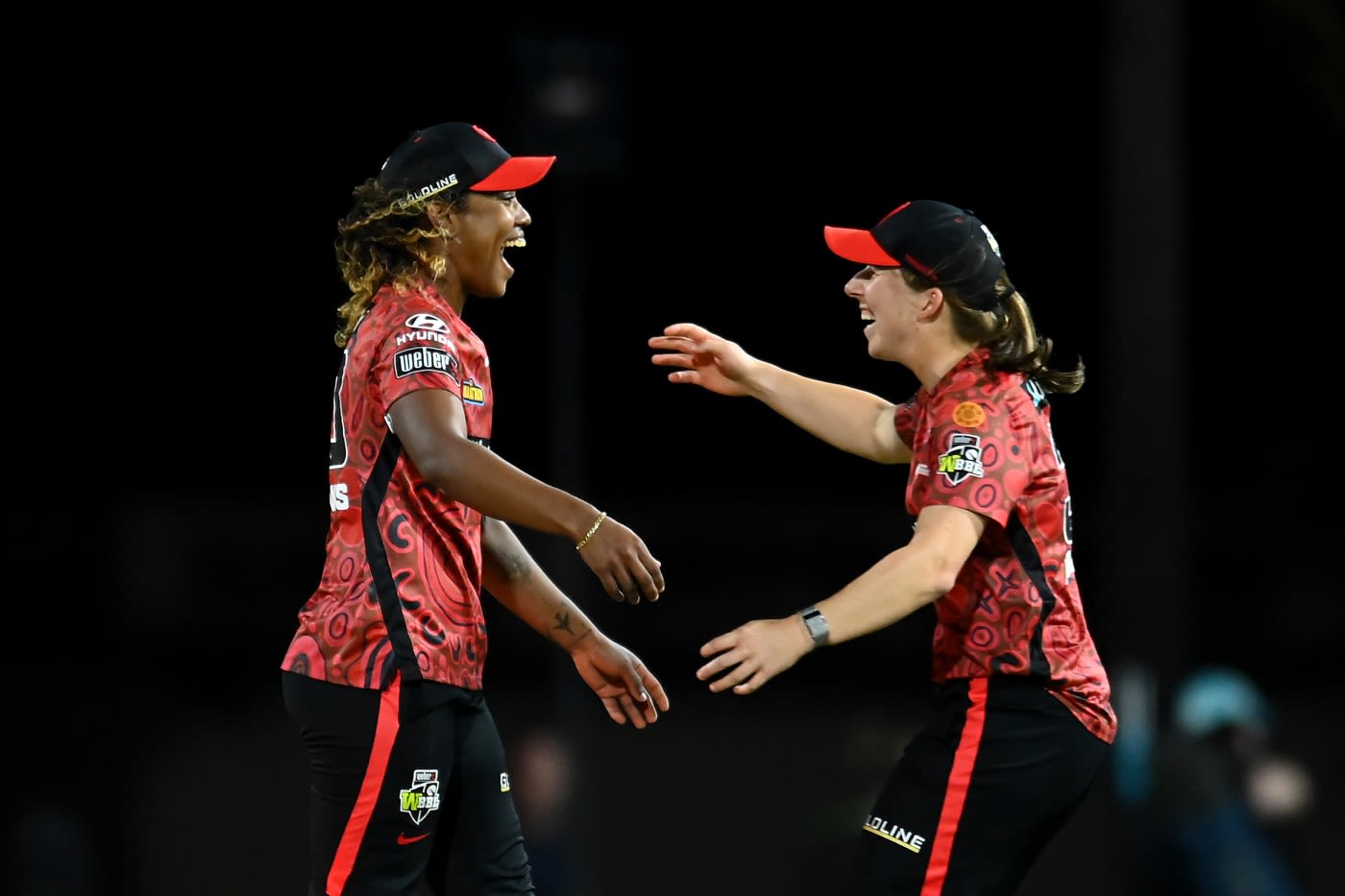 Hayley Matthews and Georgia Wareham celebrate | ESPNcricinfo.com