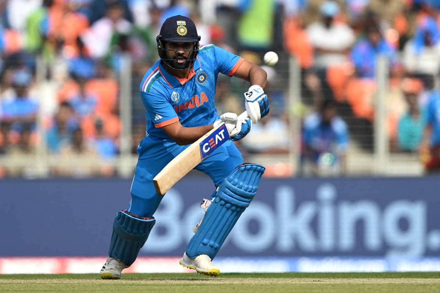Rohit Sharma has his eye on the ball after India were sent into bat | ESPNcricinfo.com