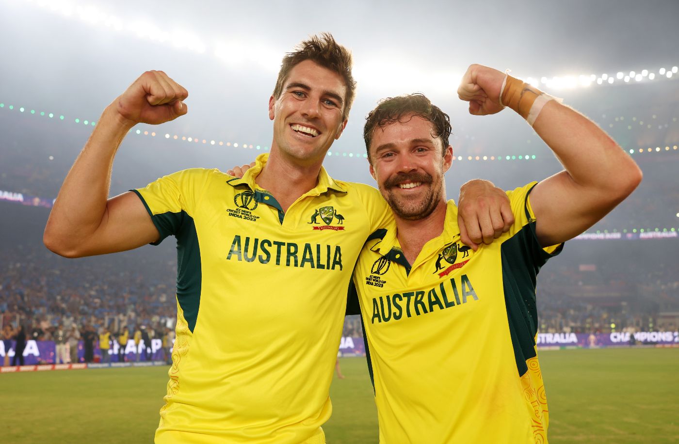 Captain Pat Cummins strikes a pose with his World Cup final Player-of ... Captain Pat Cummins strikes a pose with his World Cup final Player-of ...