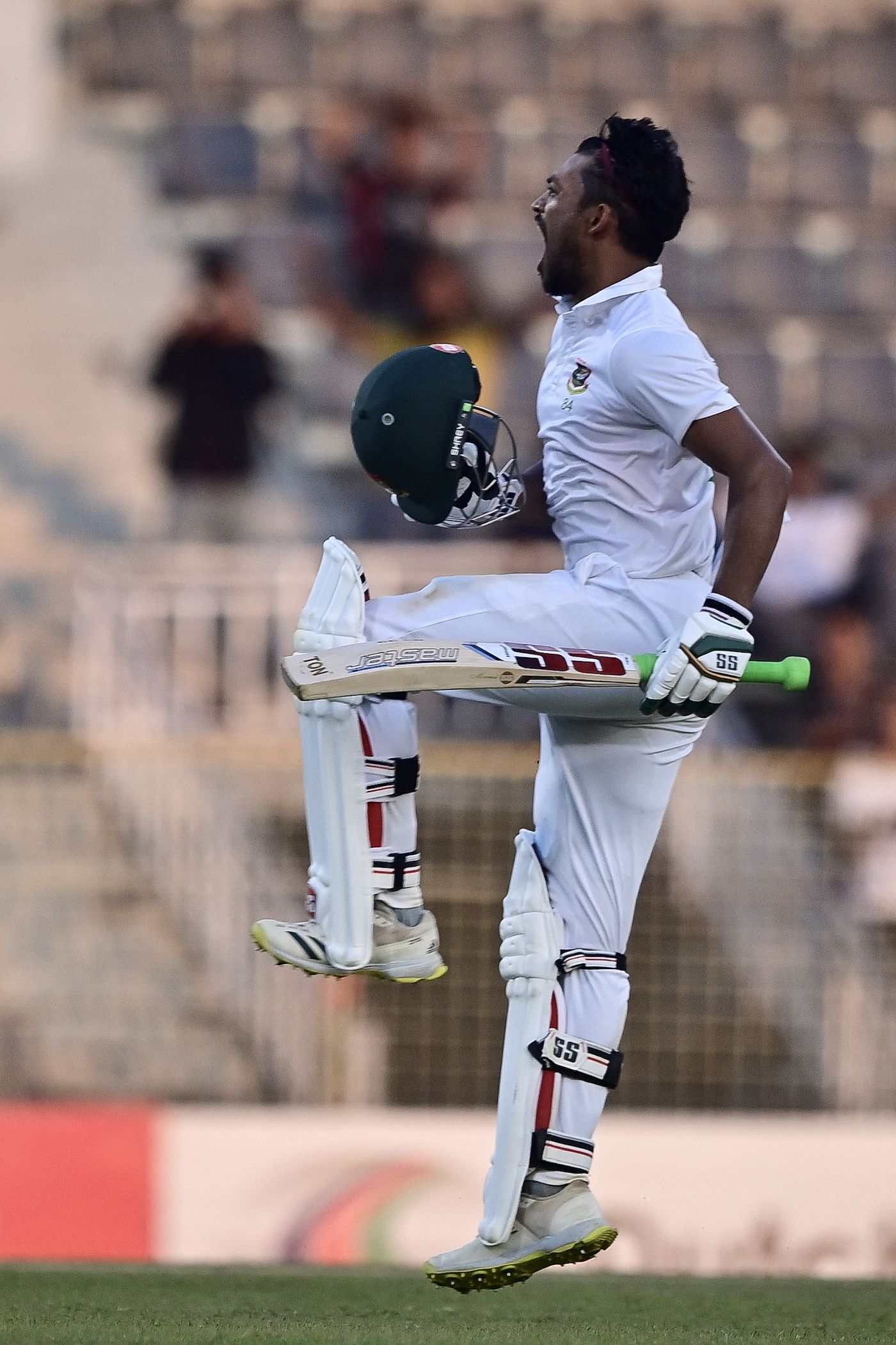 Najmul Hossain Shanto was thrilled to bring up his fifth Test hundred ...