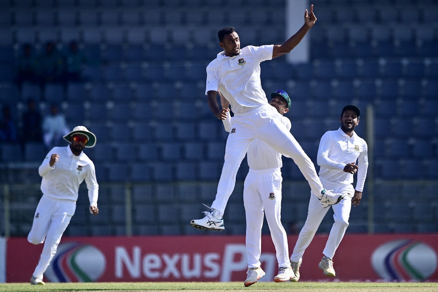 Shoriful Islam made the opening breakthrough in the first over ...