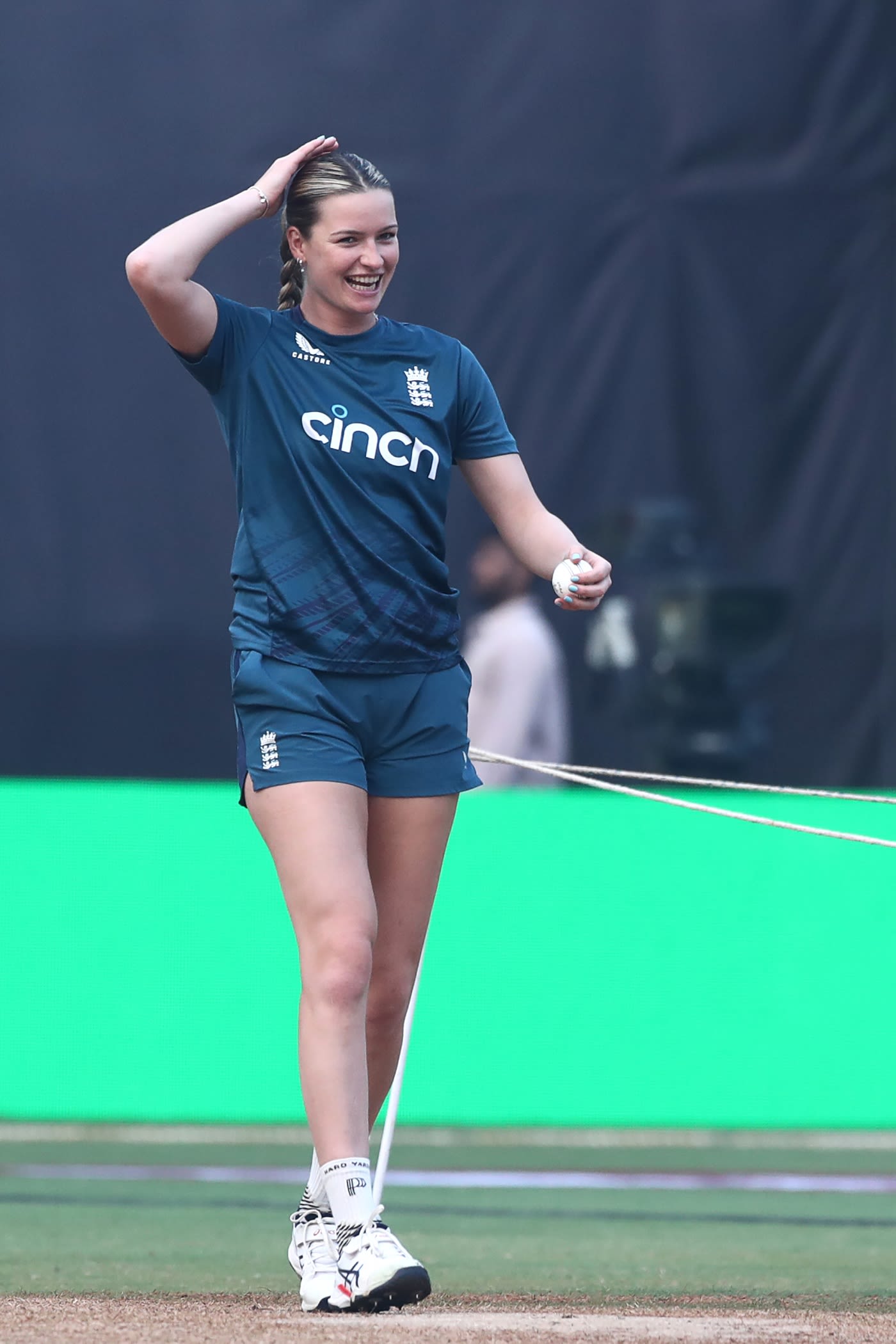 Lauren Bell is in good spirits ahead of the opening T20I against India ...