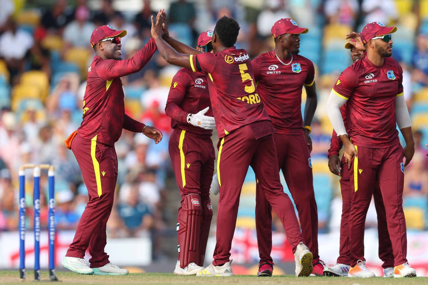 Matthew Forde struck twice with the new ball on his West Indies debut ...