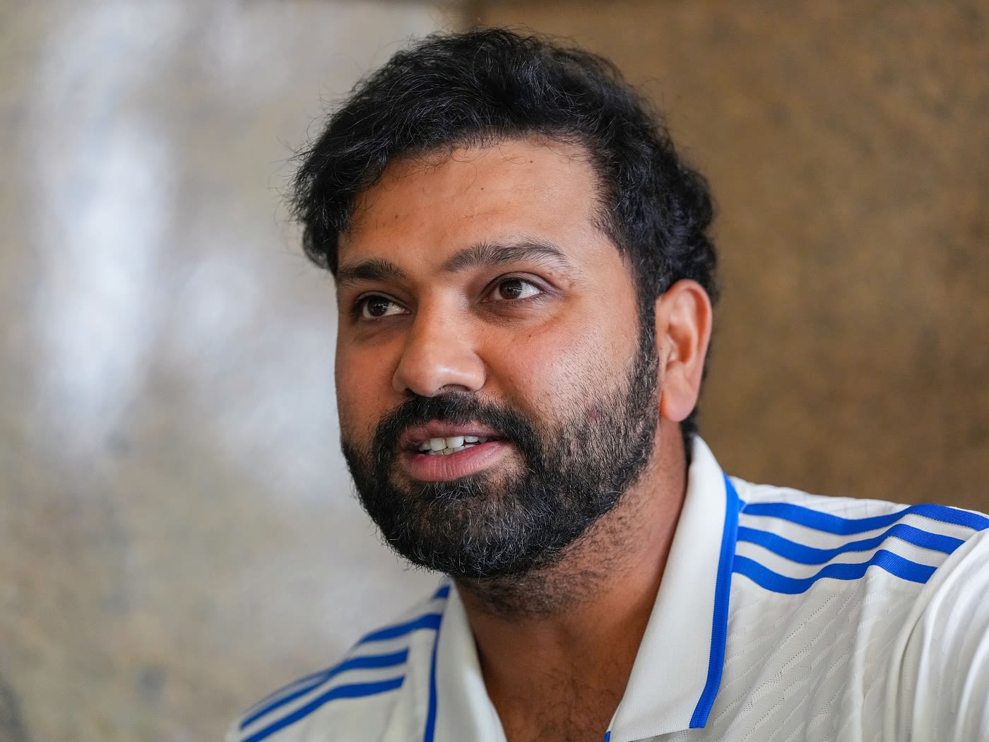 Rohit Sharma addresses the media on the eve of the first Test against ...