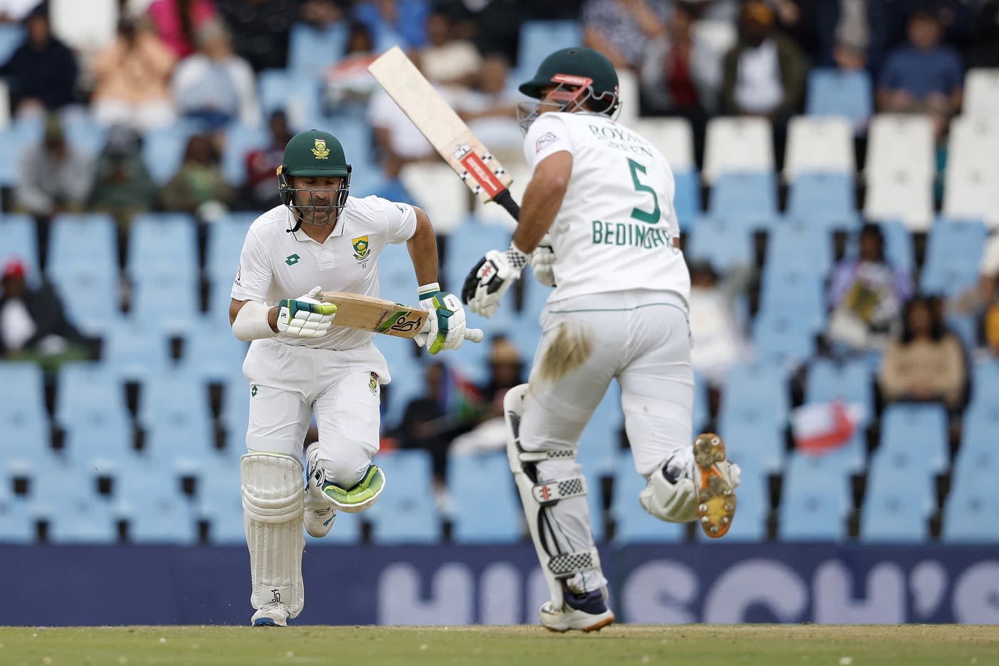 Dean Elgar and David Bedingham had a century stand in quick time ...