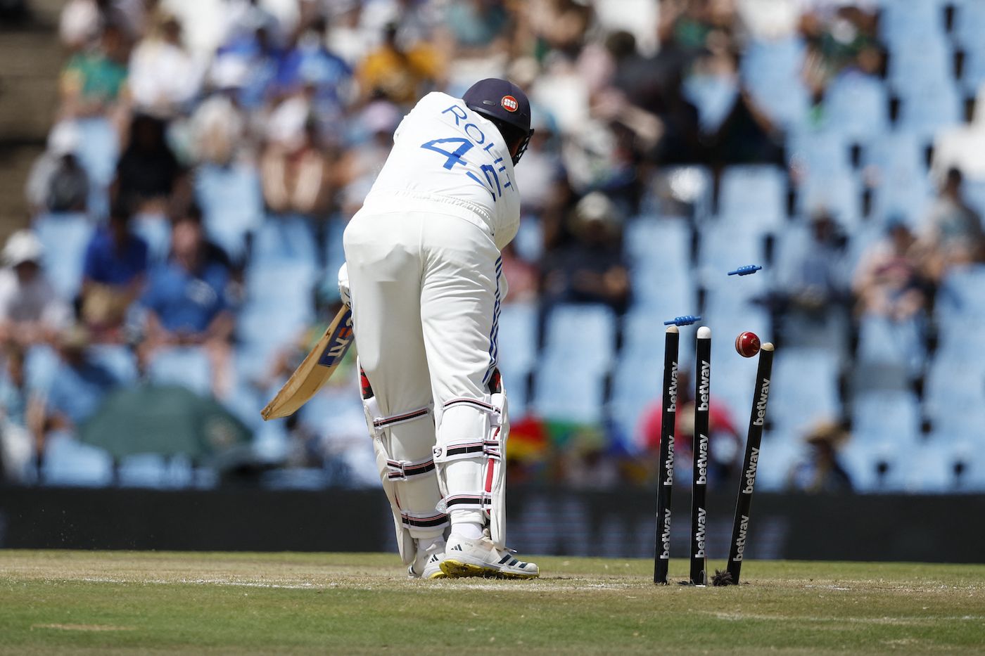 Rohit Sharma lost his stumps to Kagiso Rabada | ESPNcricinfo.com