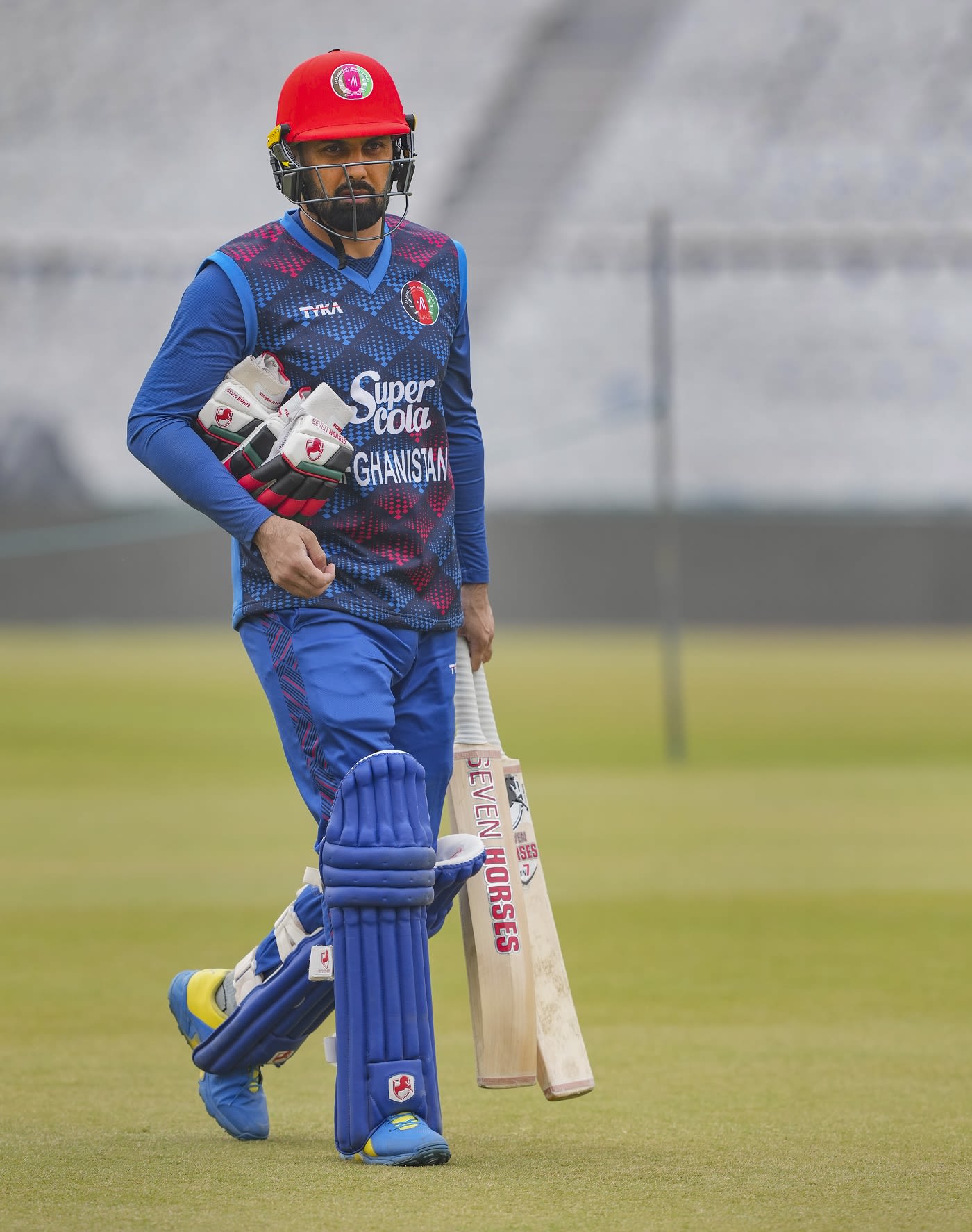 Mohammad Nabi prepares to bat at the nets | ESPNcricinfo.com