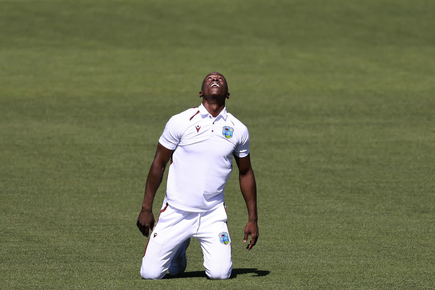 Shamar Joseph celebrates after dismissing Steven Smith with his first ...