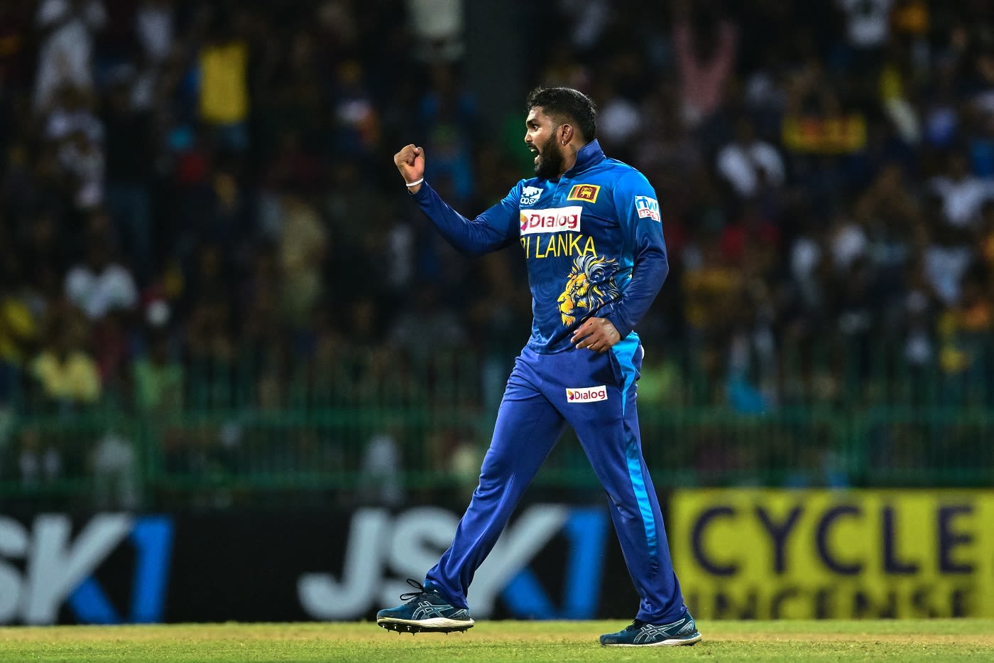 Wanindu Hasaranga celebrates the wicket of Tony Munyonga | ESPNcricinfo.com