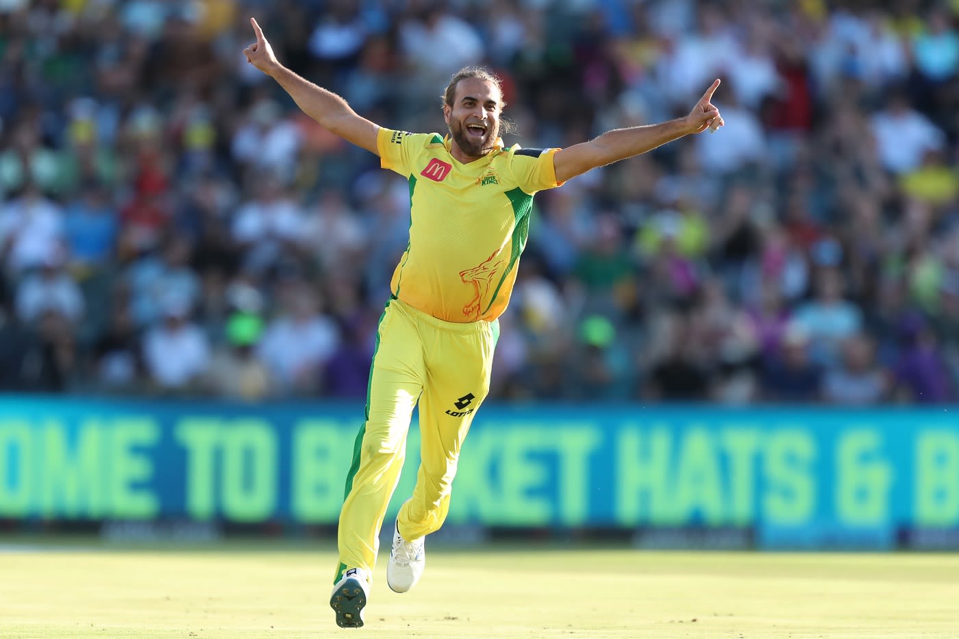 Imran Tahir takes off after dismissing James Neesham | ESPNcricinfo.com