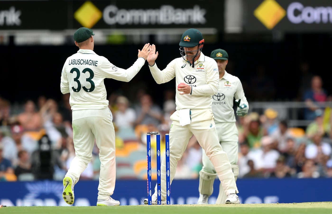 Marnus Labuschagne and Travis Head celebrate a run out | ESPNcricinfo.com