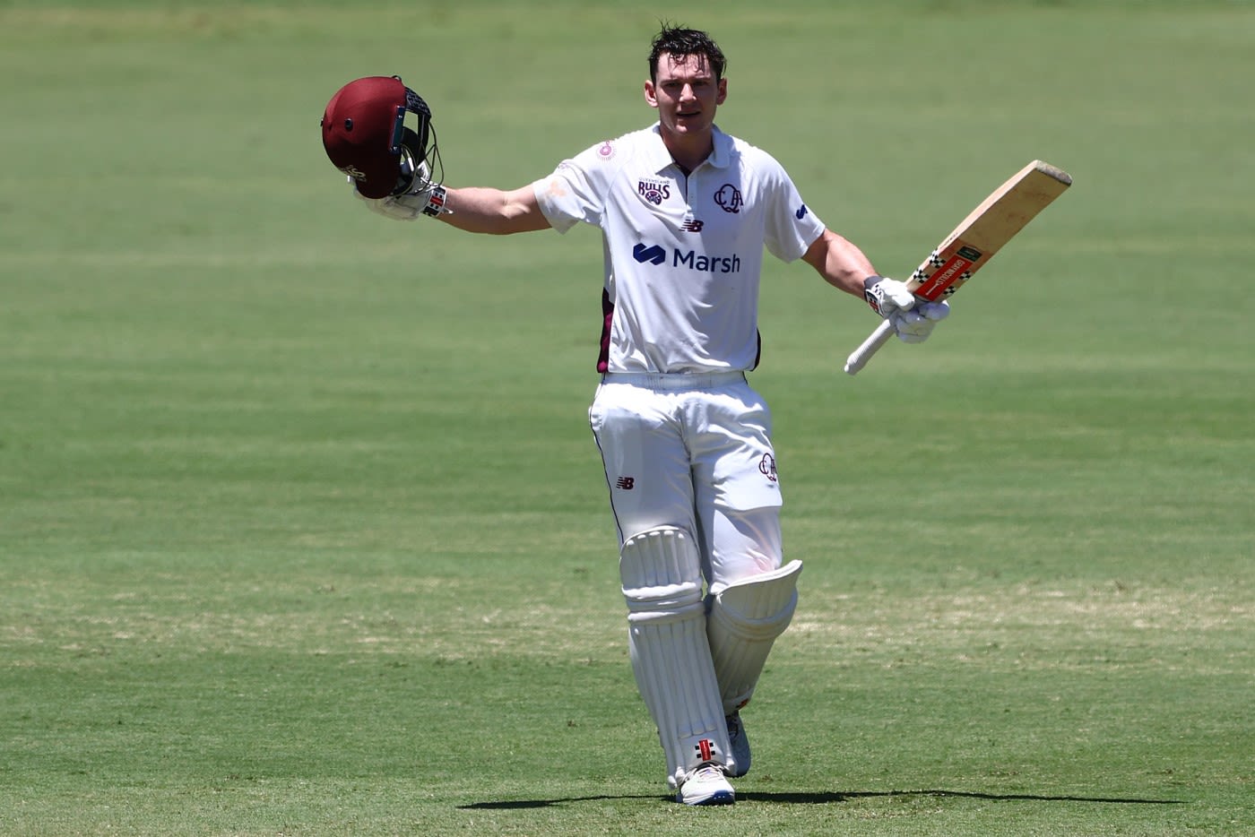 Jack Clayton celebrates his century | ESPNcricinfo.com