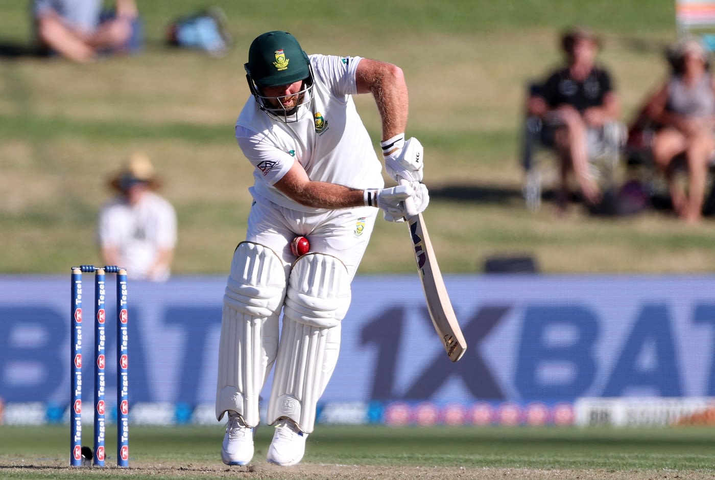 Shaun von Berg suffers a blow | ESPNcricinfo.com