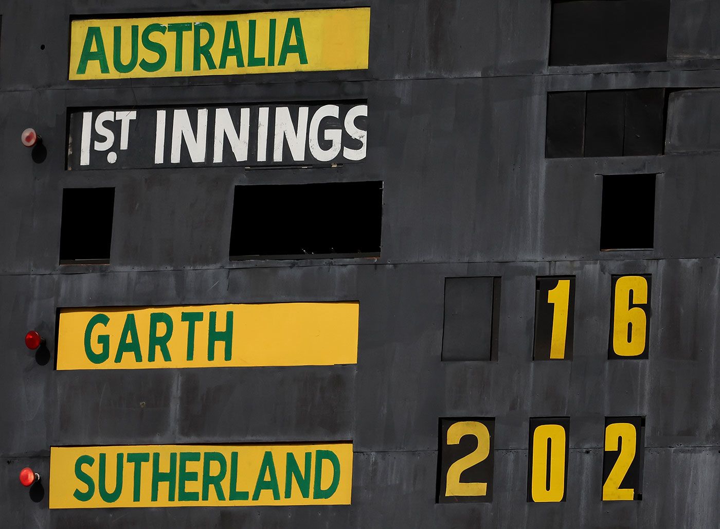 The WACA scoreboard shows the famous moment | ESPNcricinfo.com