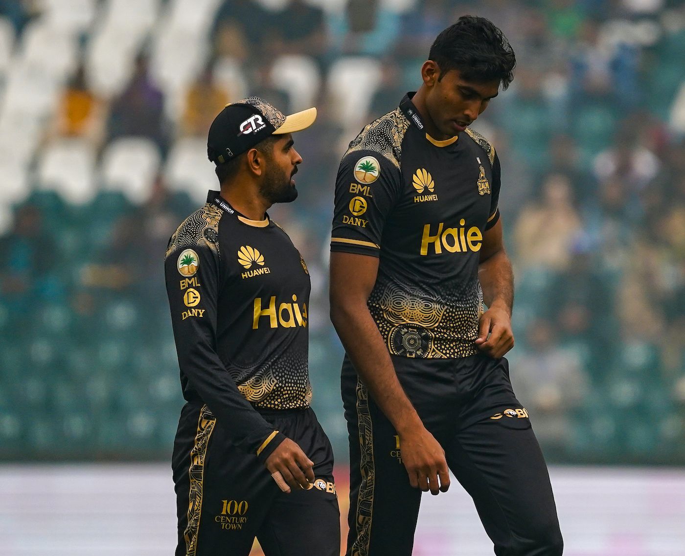 Babar Azam has a word with 17-year-old debutant Mohammad Zeeshan ...
