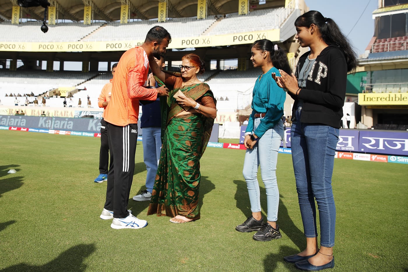 Akash Deep takes his family's blessings before his first day out as a ...