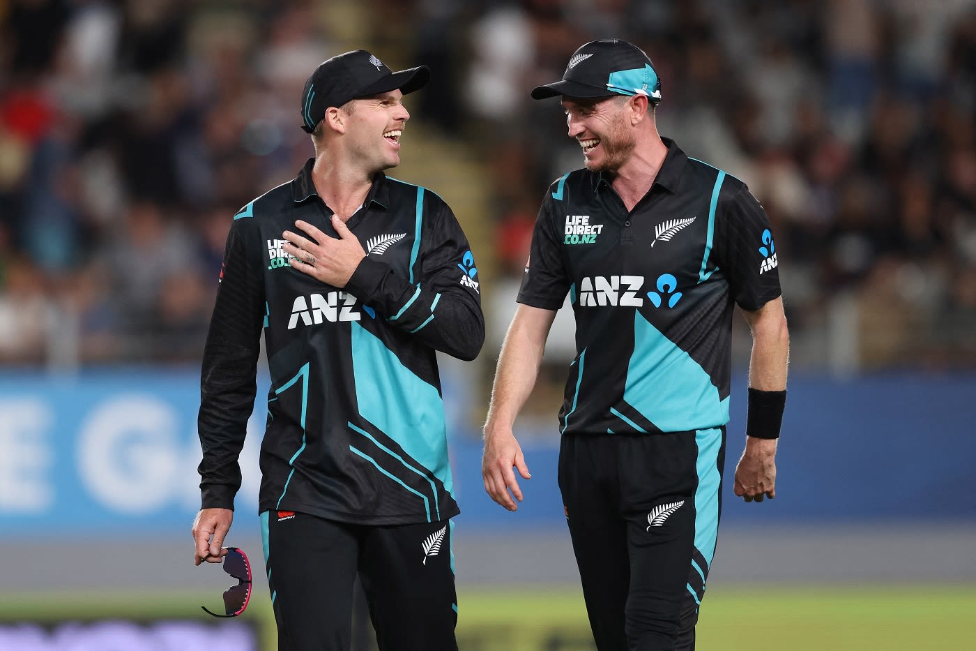 Lockie Ferguson and Adam Milne are all smiles after bowling Australia ...