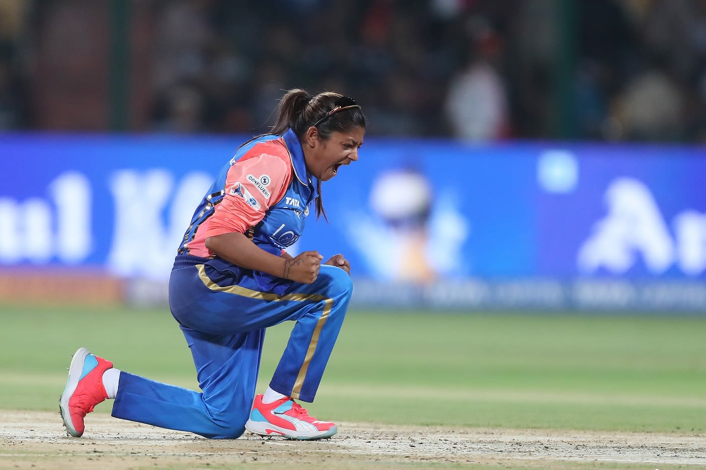 Saika Ishaque celebrates the wicket of Sophie Devine | ESPNcricinfo.com