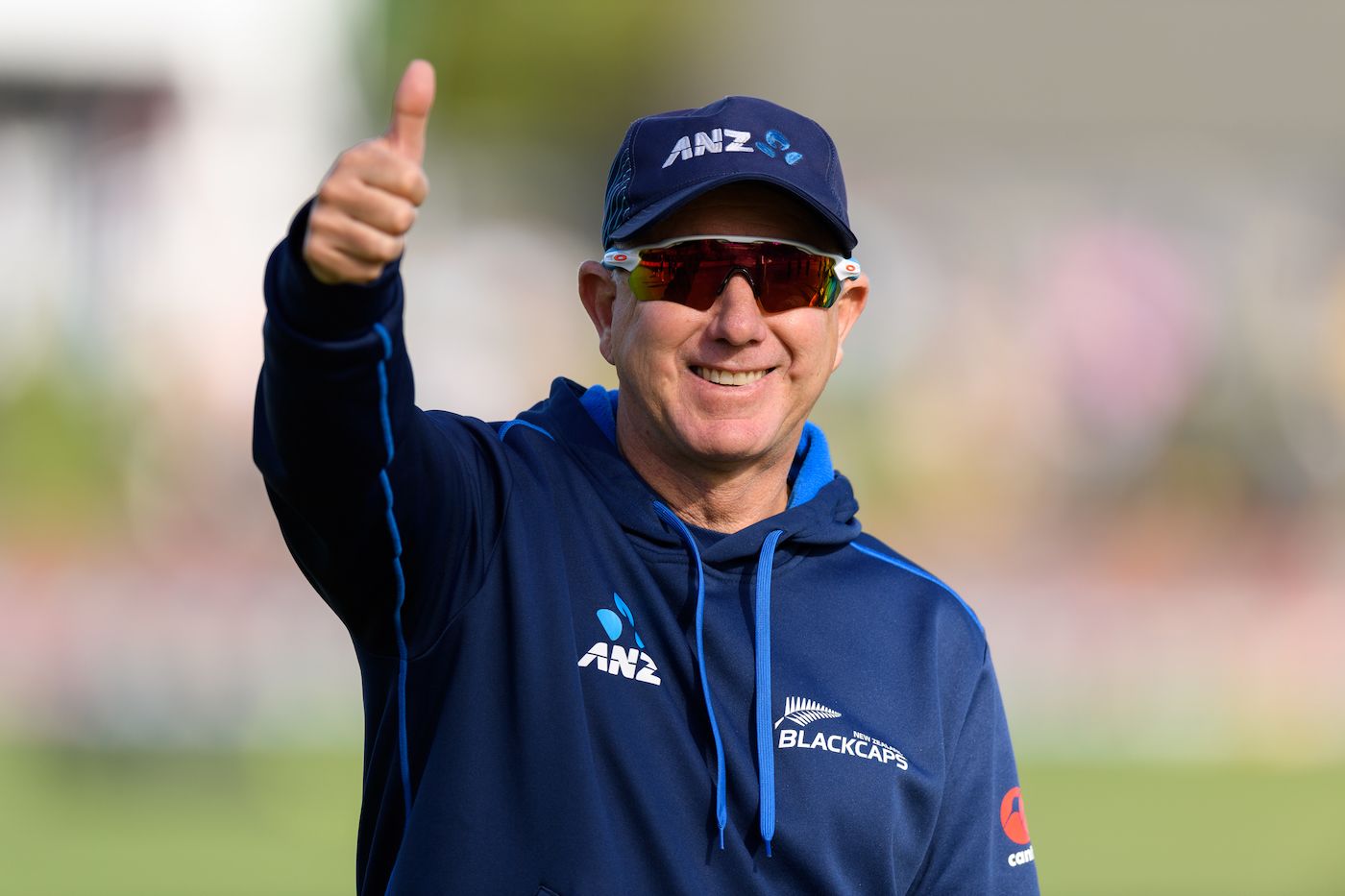 Gary Stead in a good mood before play | ESPNcricinfo.com