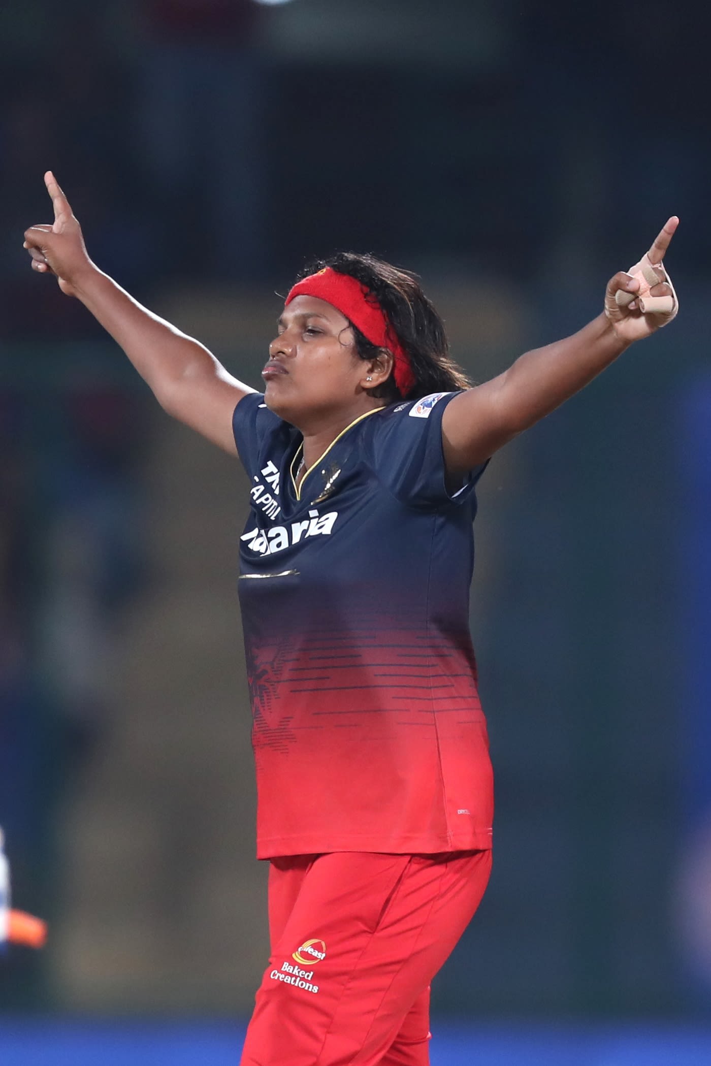 Asha Sobhana celebrates after outwitting Shafali Verma early ...