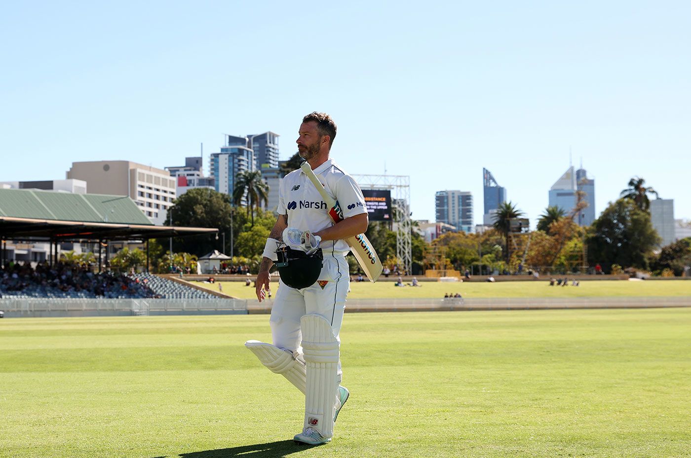 Matthew Wade walks off after his last first-class innings ...