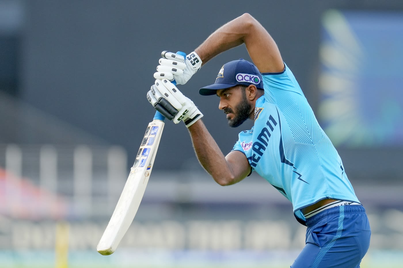 Vijay Shankar warms up before Gujarat Titans' third home game ...