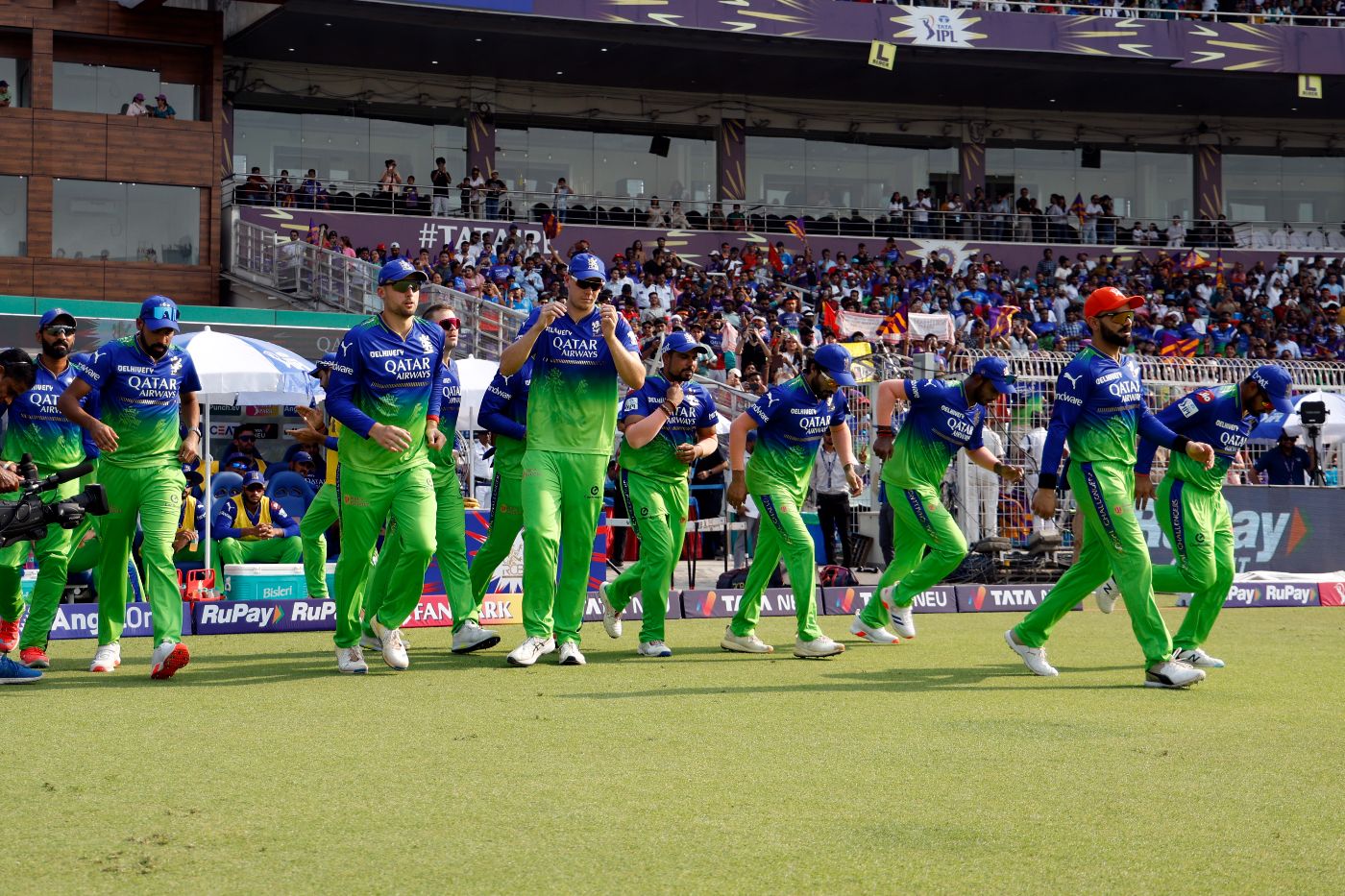 RCB head out in their green kit - to spread awareness about ...
