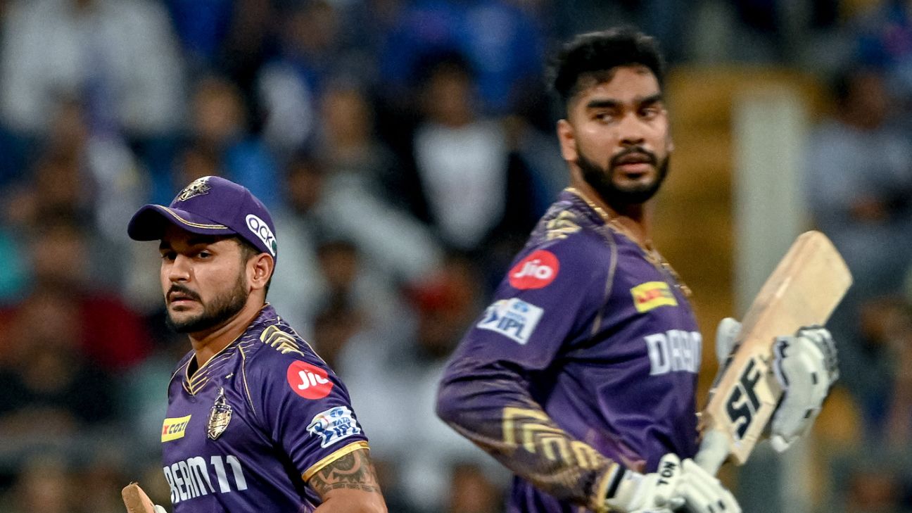 IPL 2024 - Venkatesh Iyer, Manish Pandey pull off rescue operation for ...