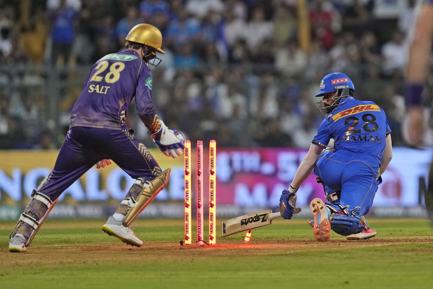 Naman Dhir loses his stumps to Varun Chakravarthy | ESPNcricinfo.com