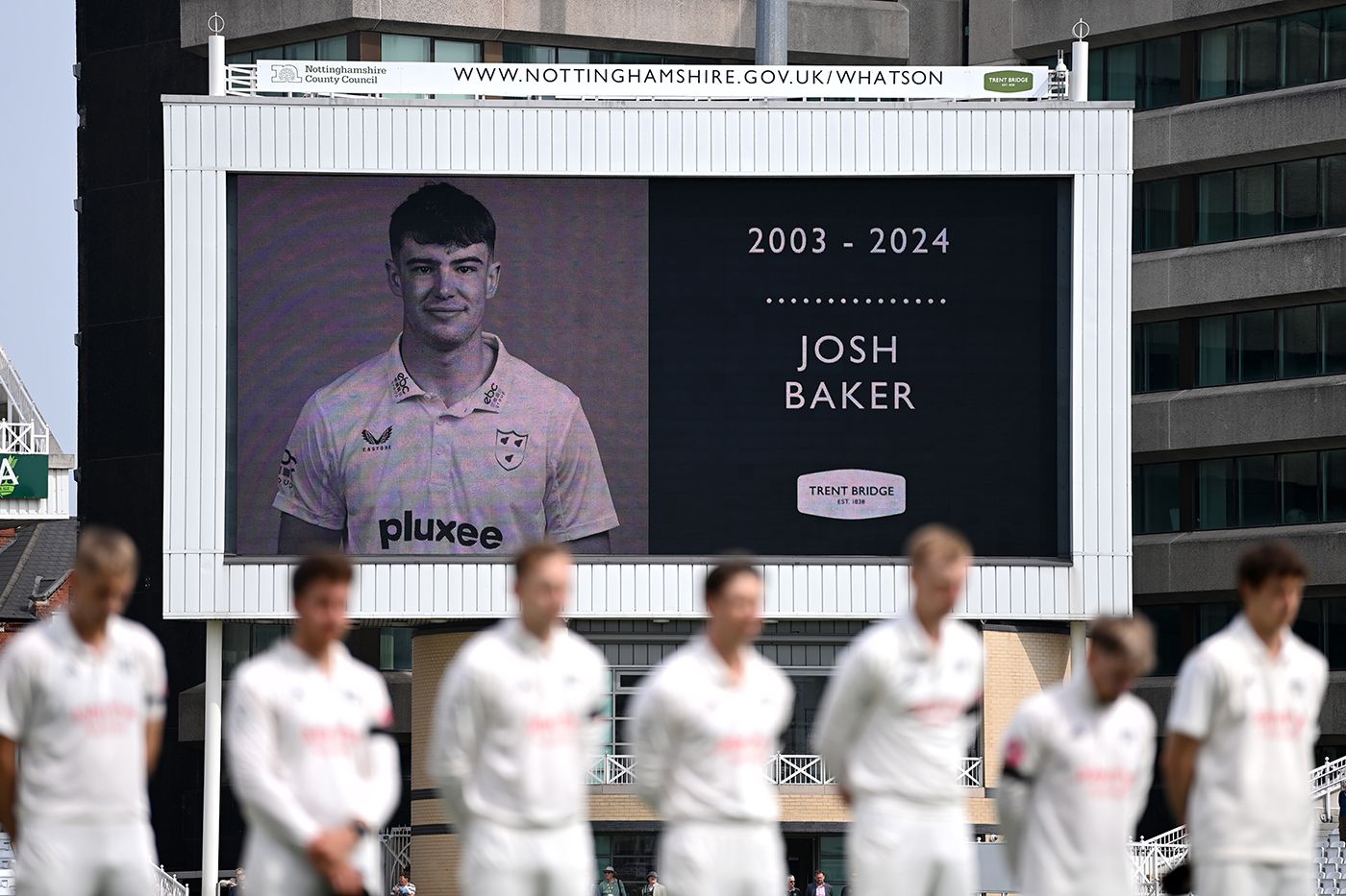 Those at Trent Bridge paid tribute to Josh Baker | ESPNcricinfo.com