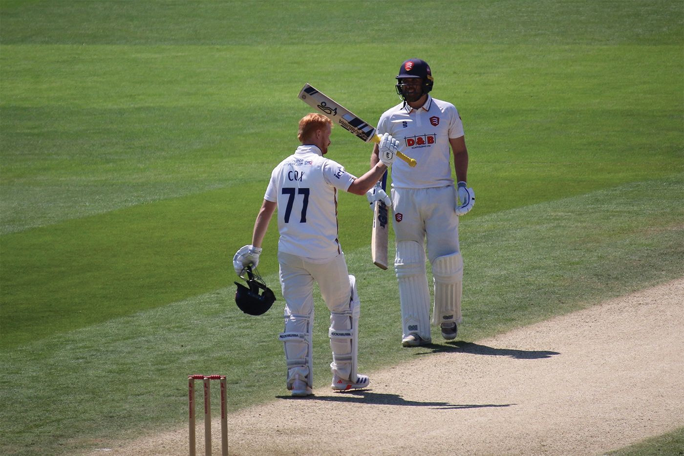 Jordan Cox scored a hundred during a match-winning stand with Matt ...