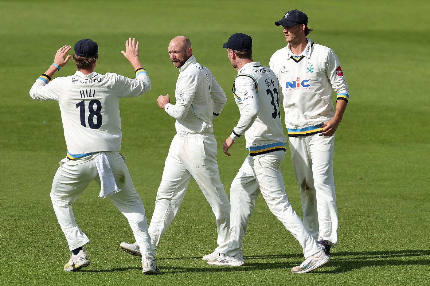 Adam Lyth was in the wickets as Yorkshire pushed for victory ...