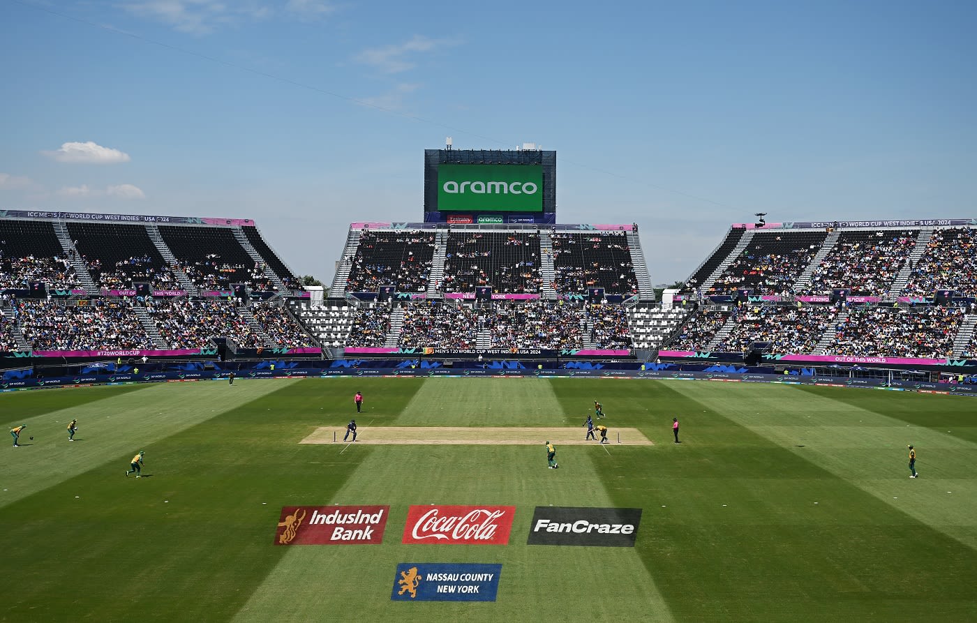 Bright and sunny at the Nassau County International Cricket Stadium in ...