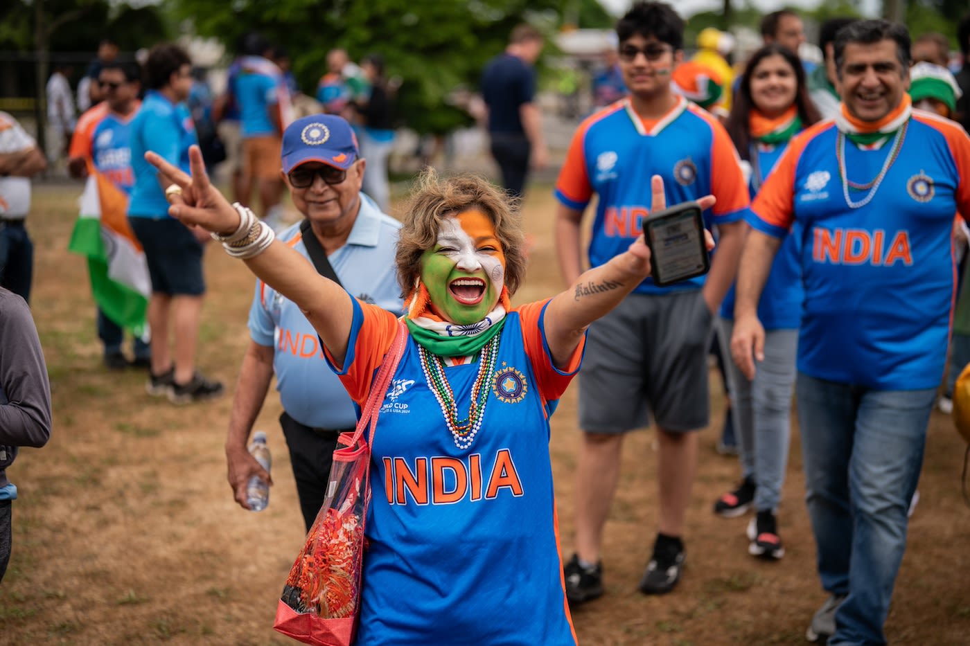 An Indian contingent of fans arrive at the stadium | ESPNcricinfo.com