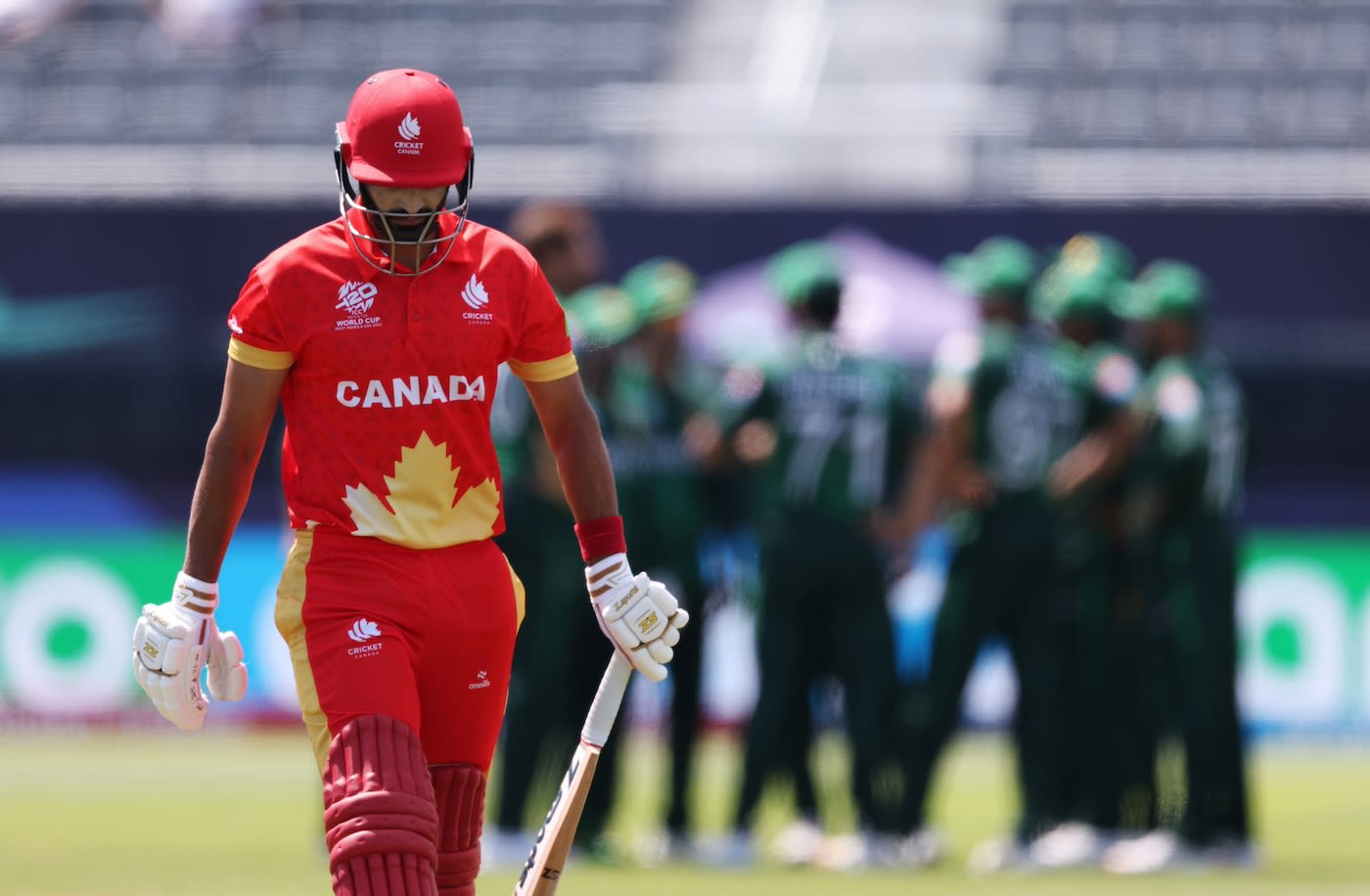 Pargat Singh walks back after being dismissed by Shaheen Afridi ...