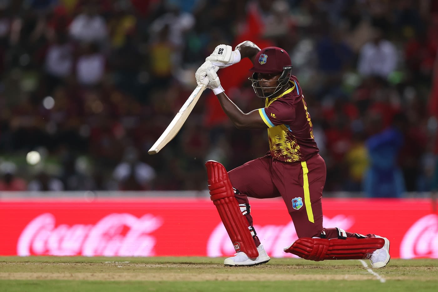 It was only the second time Sherfane Rutherford batted in the powerplay ...