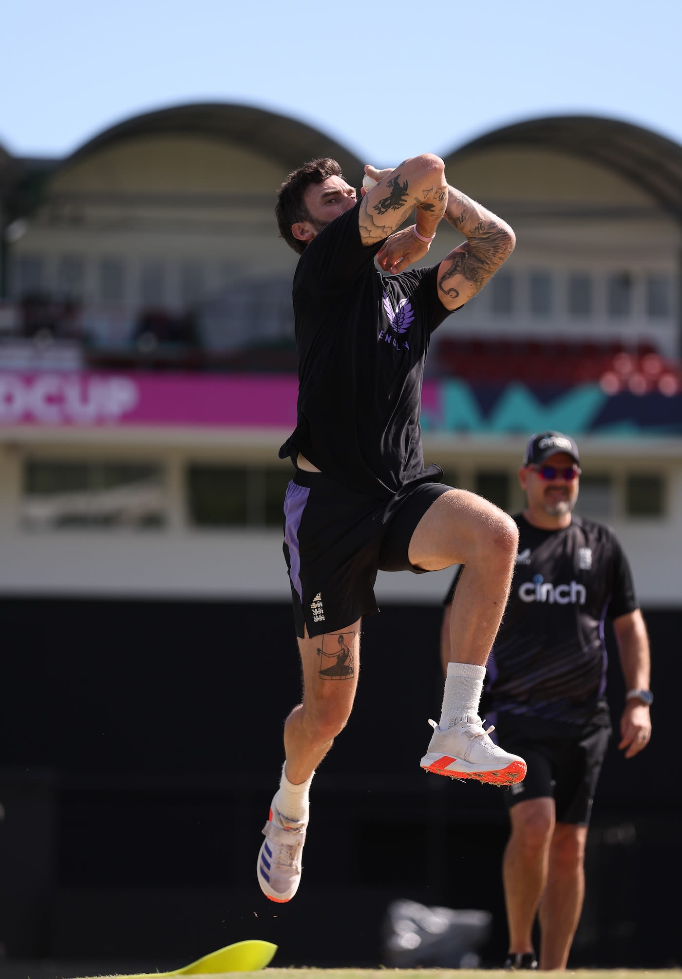 Reece Topley has a bowl at training | ESPNcricinfo.com