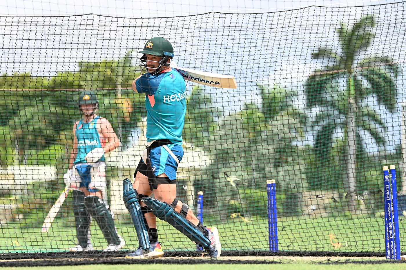 Matthew Wade gets the cut going during a training session ...