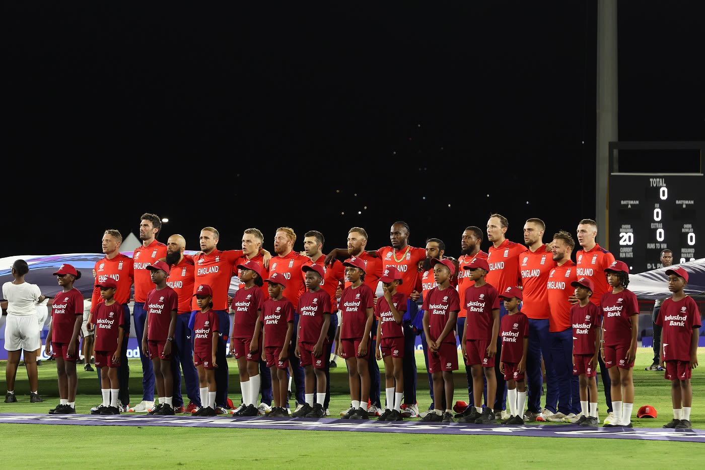 England line up for the national anthems | ESPNcricinfo.com