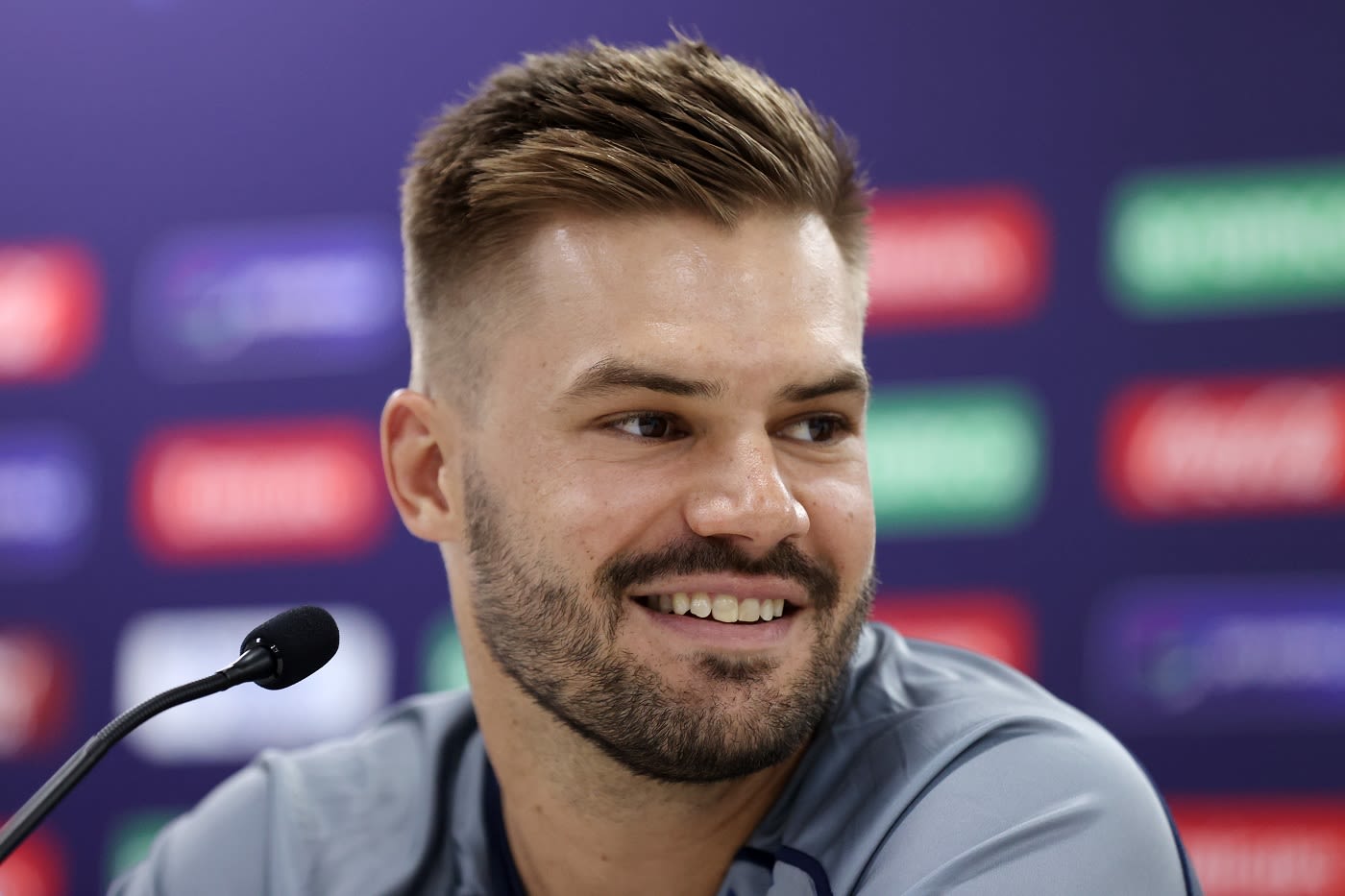 Aiden Markram addresses the media ahead of the final against India ...