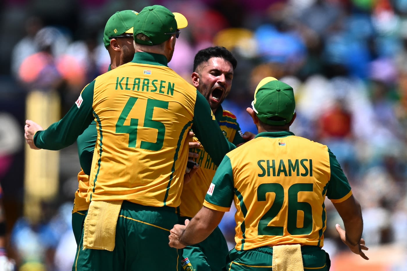 Keshav Maharaj set the game up for South Africa with a two-wicket over ...