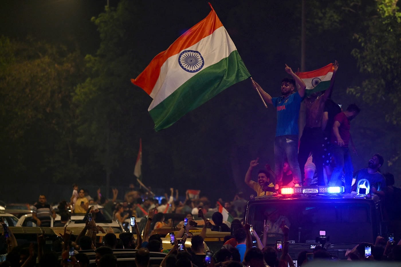 India Gate in New Delhi was one of the places to be after India's T20 ...