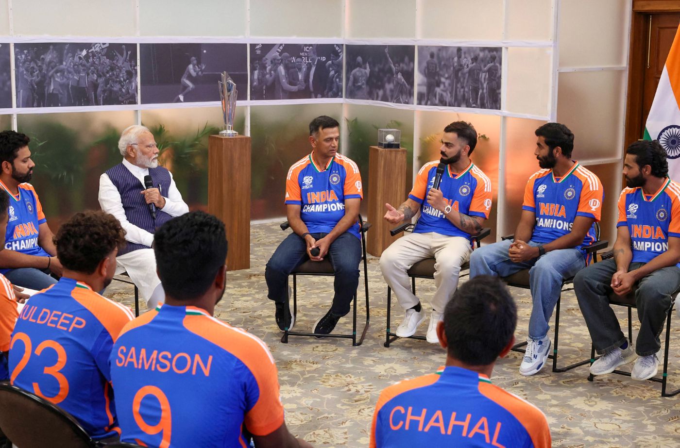 The Indian team has a chat with PM Narendra Modi | ESPNcricinfo.com