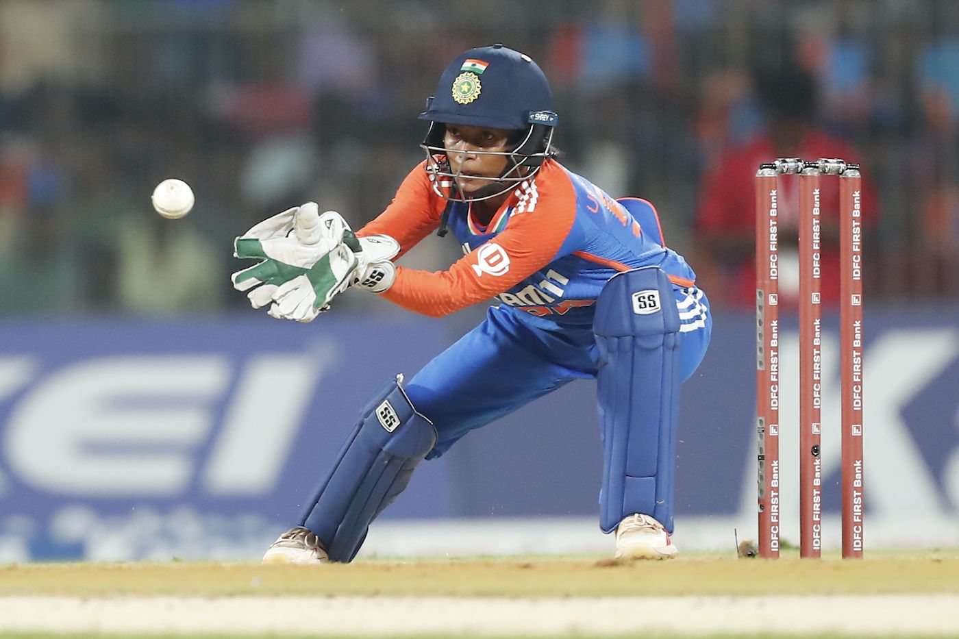 Uma Chetry was behind the wickets again in the absence of Richa Ghosh ...