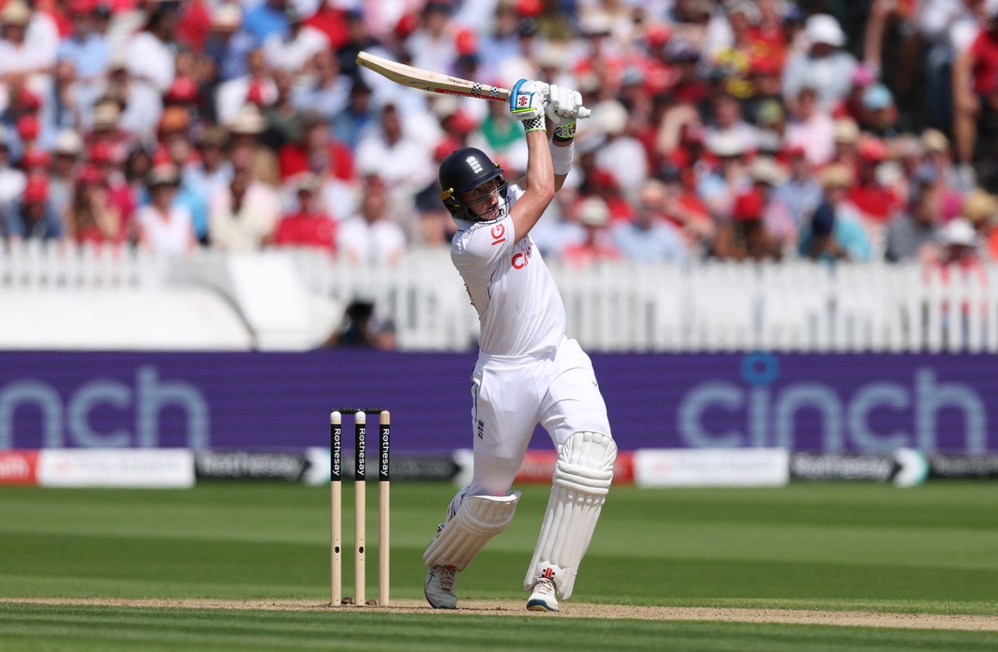 Jamie Smith hit two huge sixes over midwicket during his 70 on debut ...