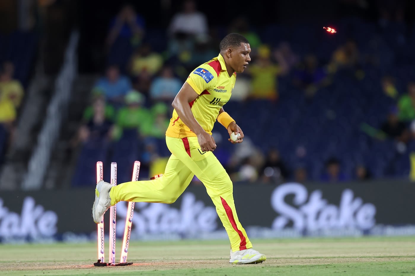 Ottneil Baartman took the bails off to find Shubham Ranjane short ...