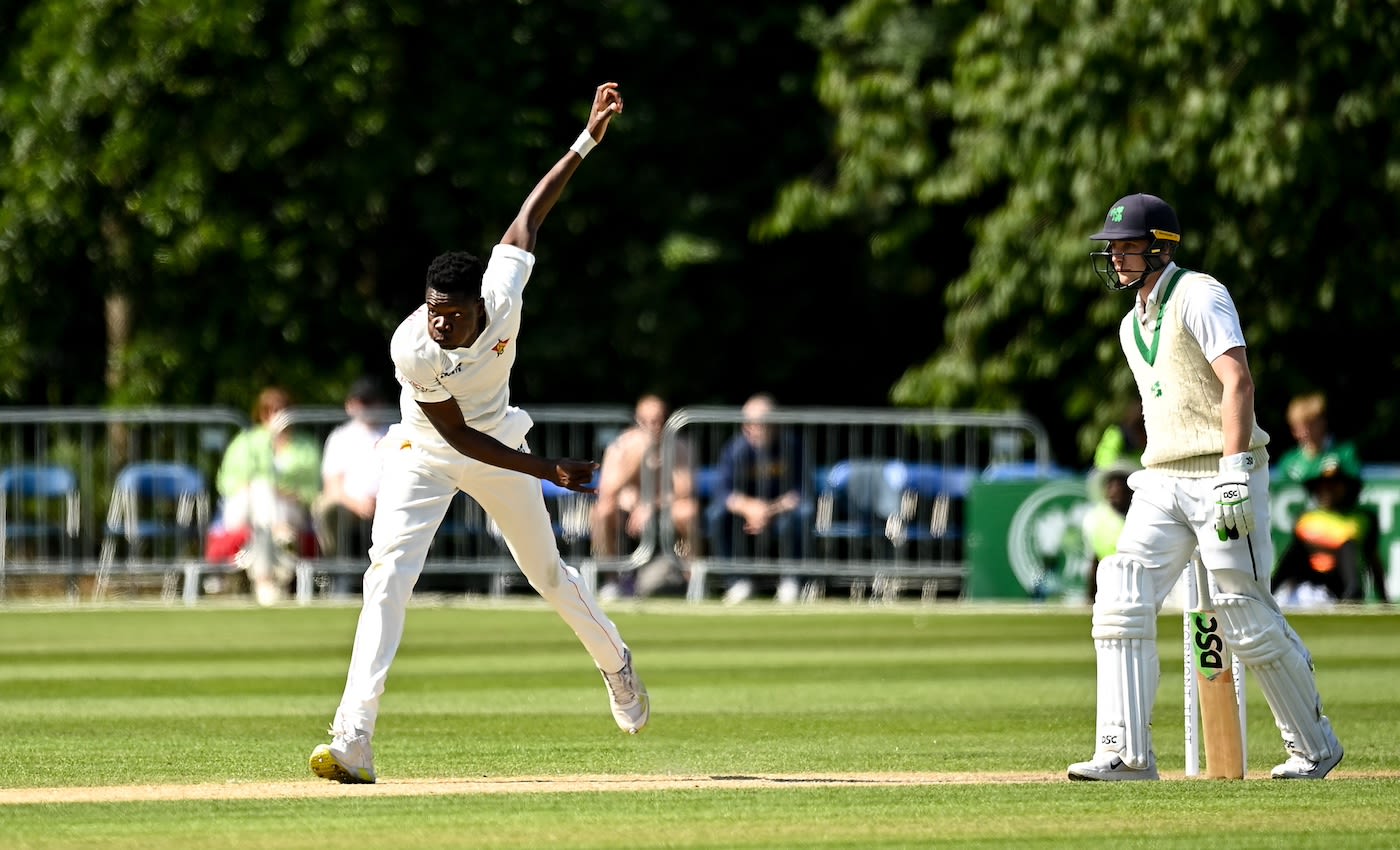 Blessing Muzarabani tried hard but couldn't get the early breakthrough ...