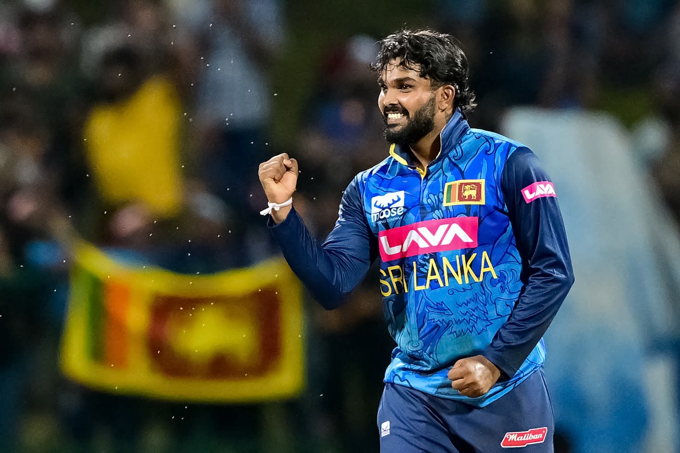 Wanindu Hasaranga exults after a double-wicket over | ESPNcricinfo.com